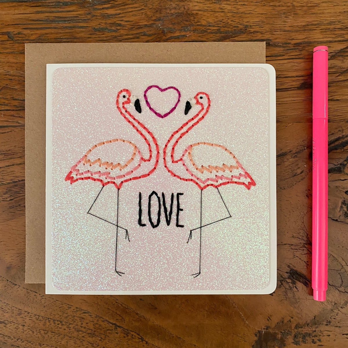 Flamingo Valentine's Day Card | The Cole Card Company